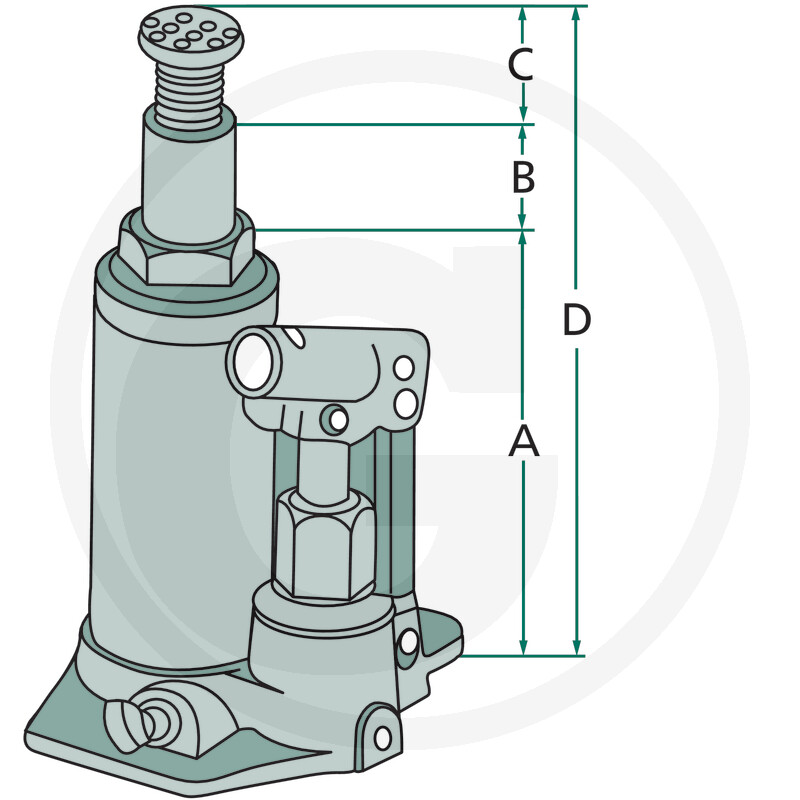 Wagenheber hydraulisch mit 1-stufigem Zylinder, Handbetätigung online ...